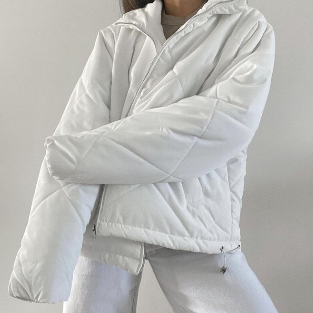 White Puffer Coat - Gem
